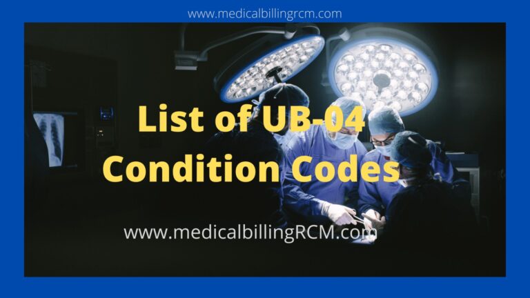 Condition codes in Medical Billing - UB04 Condition Codes (2025)