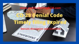 CO-29 Denial Code Description -Timely Filing Limit Expired