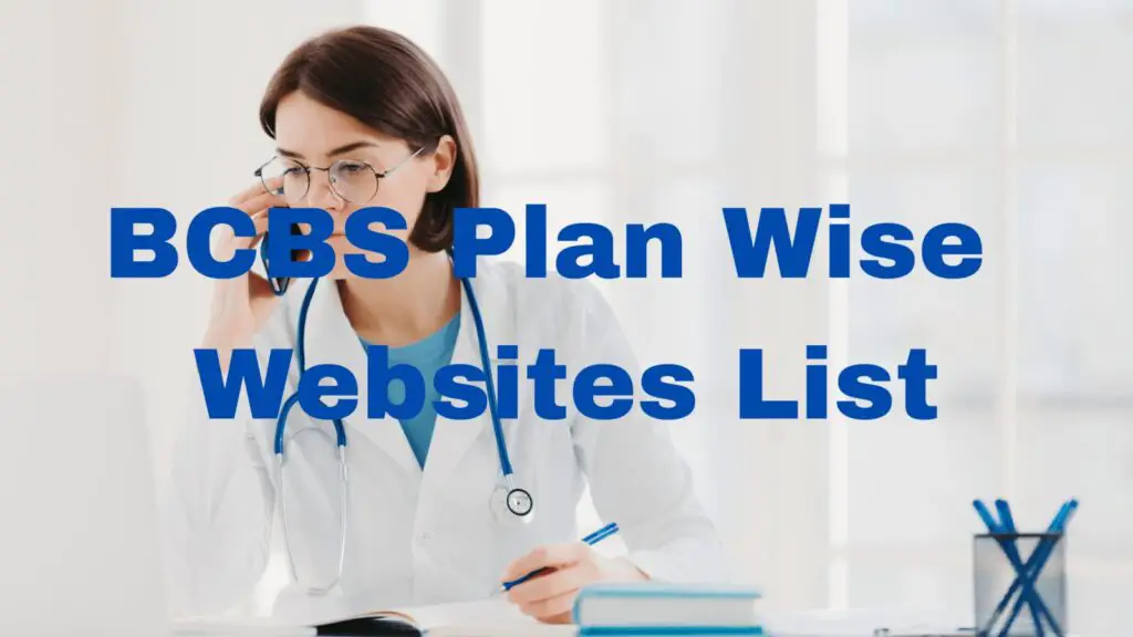 BCBS Insurance Websites List State Wise (2025)