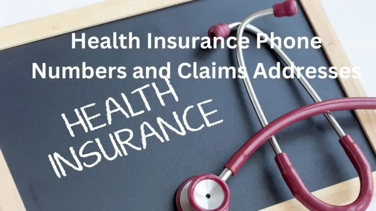 Insurance Claim Address Healthcare | Ins. Phone Number 2025